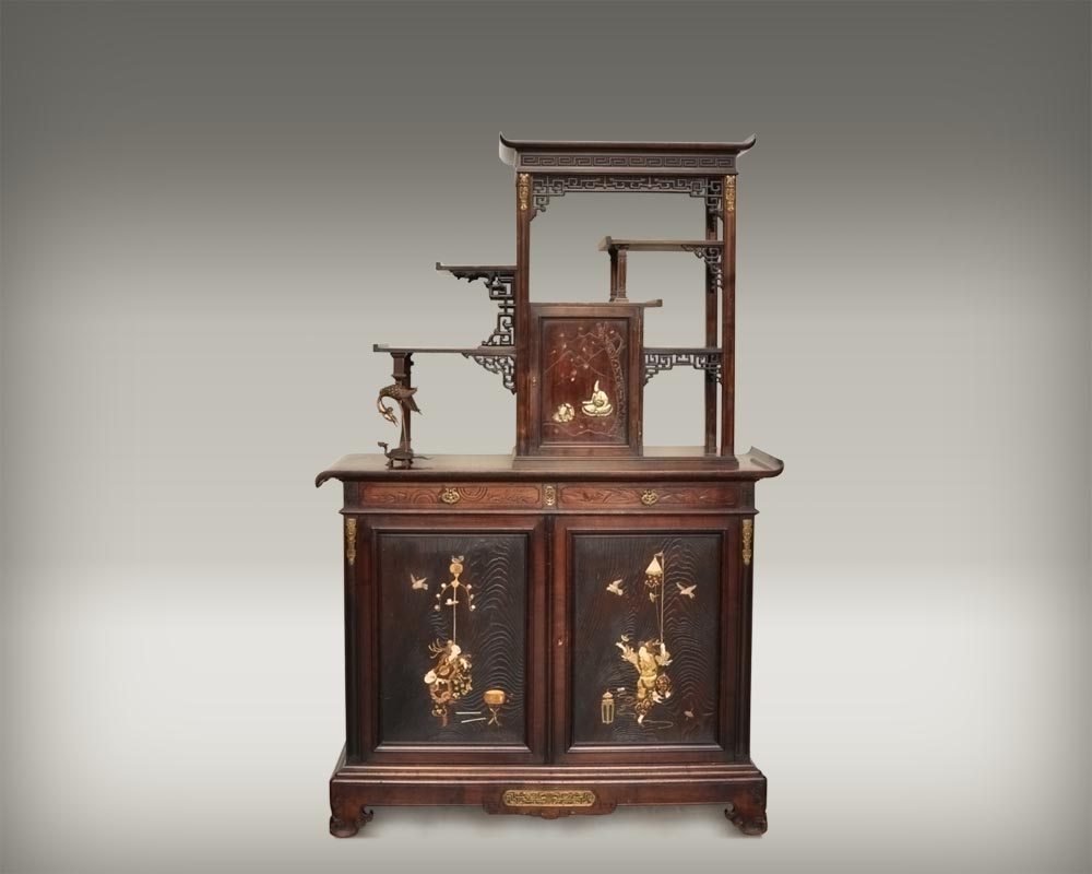 Gabriel VIARDOT, Japanese cabinet "Circus games" - Bookcases, desks ...