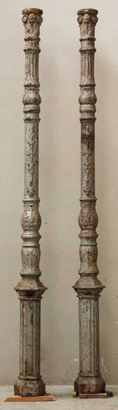 A pair of cast-iron columns. - Columns and pillars