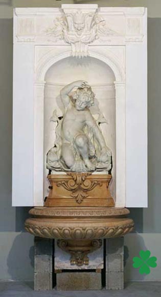 Alcove fountain - Architectural elements, staircase, columns