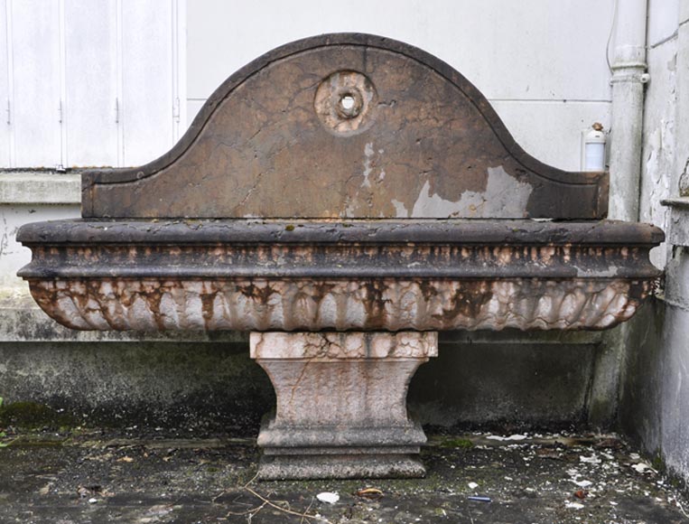 Large antique garden basin made out of Red marble from Verona ...