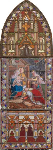 The visit of the Magi stained glass window - Religious stained glass