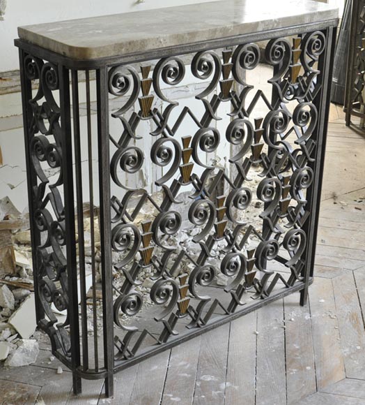 Three rare Art Deco radiator covers in wrought iron, circa 1930 ...