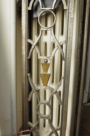 Three rare Art Deco radiator covers in wrought iron, circa 1930 ...
