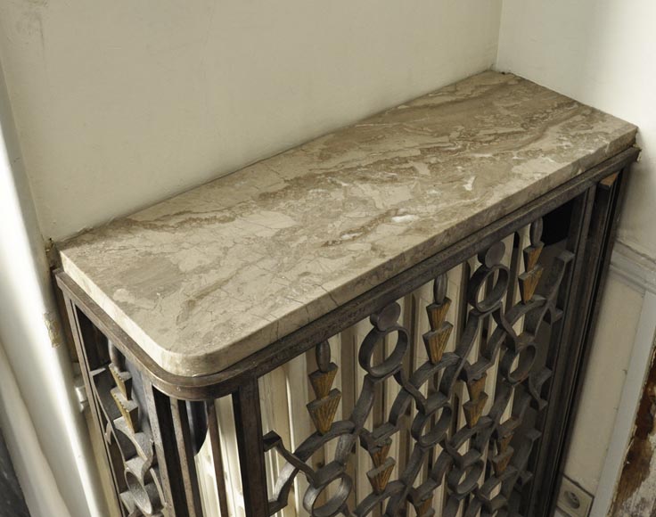 Three rare Art Deco radiator covers in wrought iron, circa 1930 ...