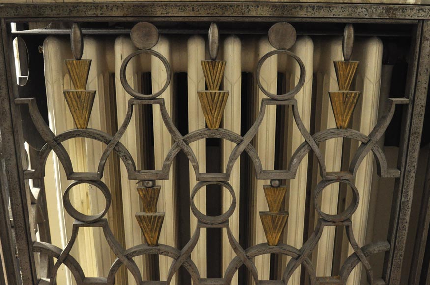Three rare Art Deco radiator covers in wrought iron, circa 1930 ...