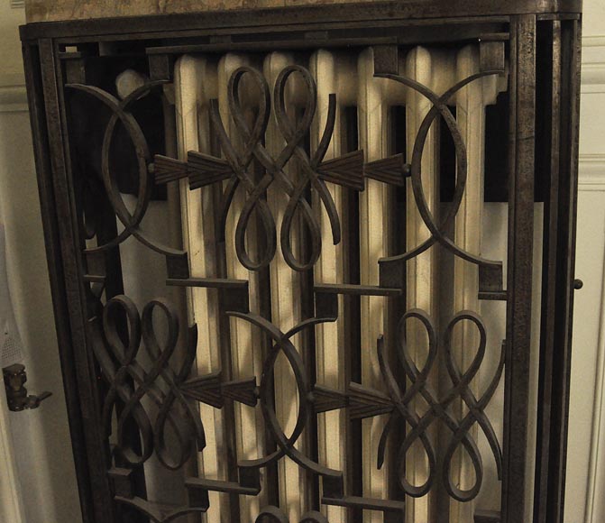 Three rare Art Deco radiator covers in wrought iron, circa 1930 ...