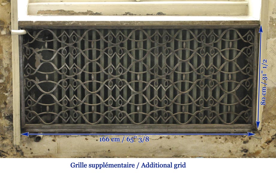 Three rare Art Deco radiator covers in wrought iron, circa 1930 ...