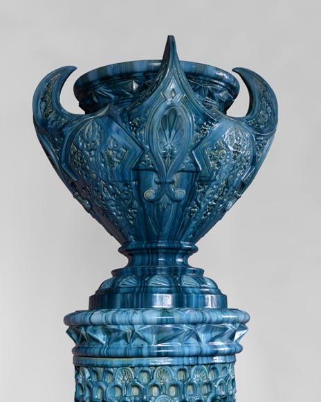 Delphin MASSIER (1836-1907) - Important Orientalist style earthenware ...