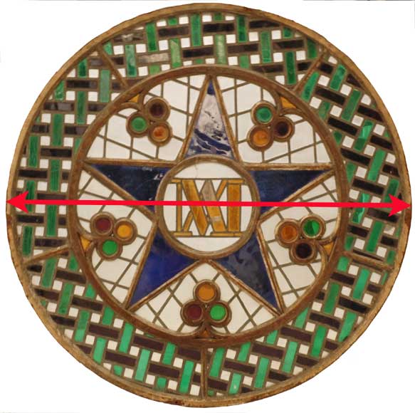 Stained glass rose window with star - Stained glasses