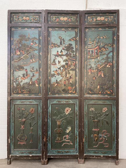 Pair of Chinese screens - Bookcases, desks, Vitrines