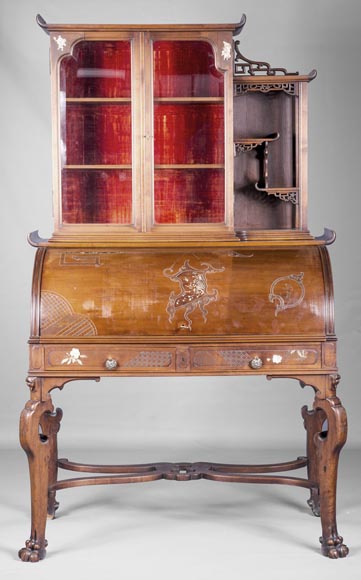 Japanese style cylinder desk - Bookcases, desks, Vitrines