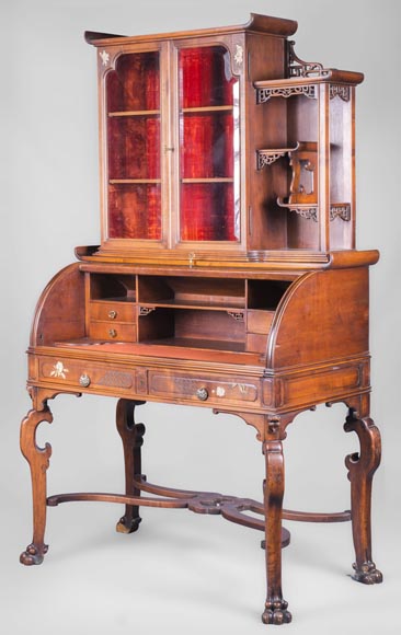 Japanese style cylinder desk - Bookcases, desks, Vitrines