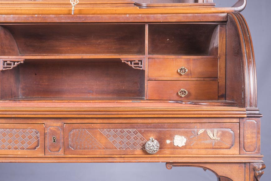 Japanese style cylinder desk - Bookcases, desks, Vitrines