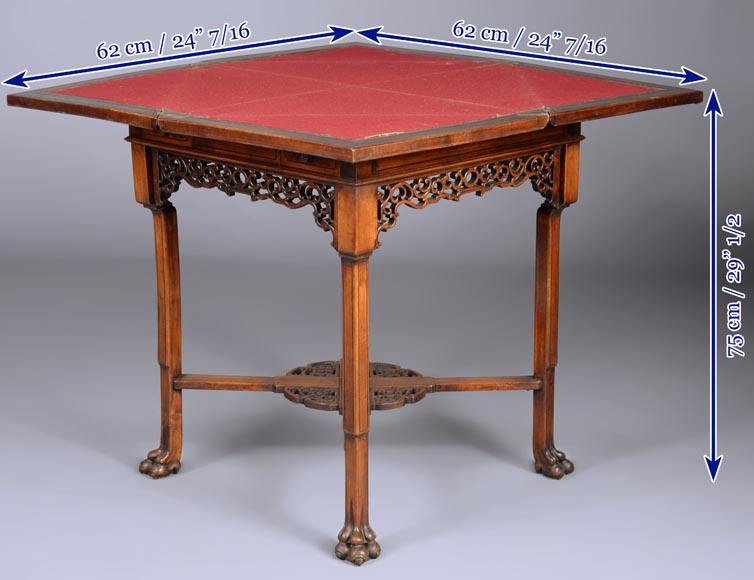 Japanese style game table with an engraved decoration - Gueridons ...