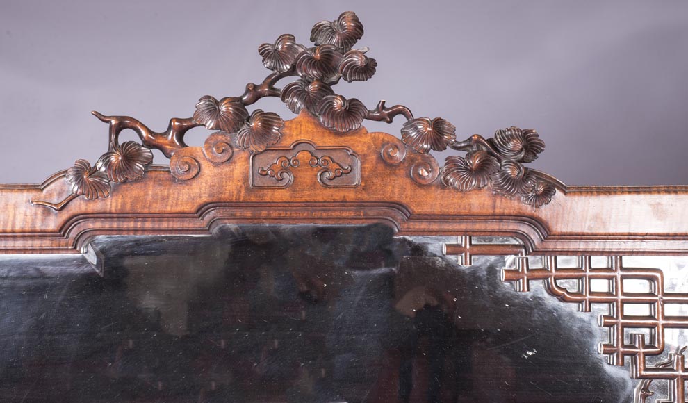 Large japanese style mirror with dragon - Overmantels and mirrors