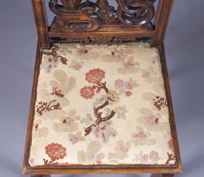 Maison Soubrier, Pair of chairs with fan-shaped backs - Seating ...