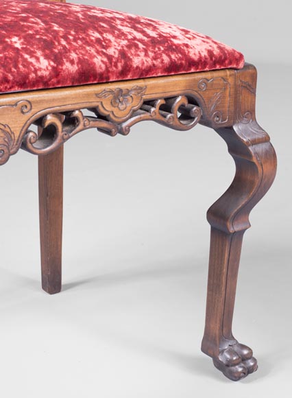 Pair of chair with openwork backseat in the taste of Japan - Seating ...