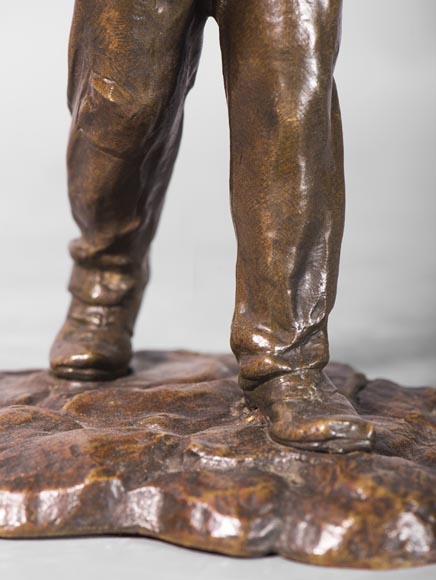 Antoine BOFILL (actif 1894-1939) - Young mistletoe carrier, bronze ...