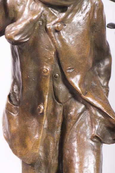 Antoine BOFILL (actif 1894-1939) - Young mistletoe carrier, bronze ...