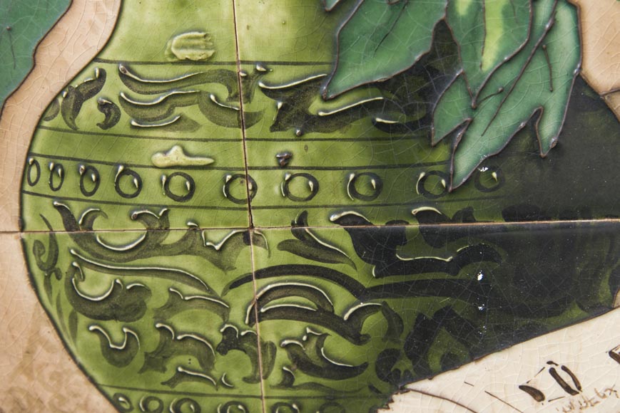 Glazed ceramic panel representing a still-life - Ceramic, porcelain ...