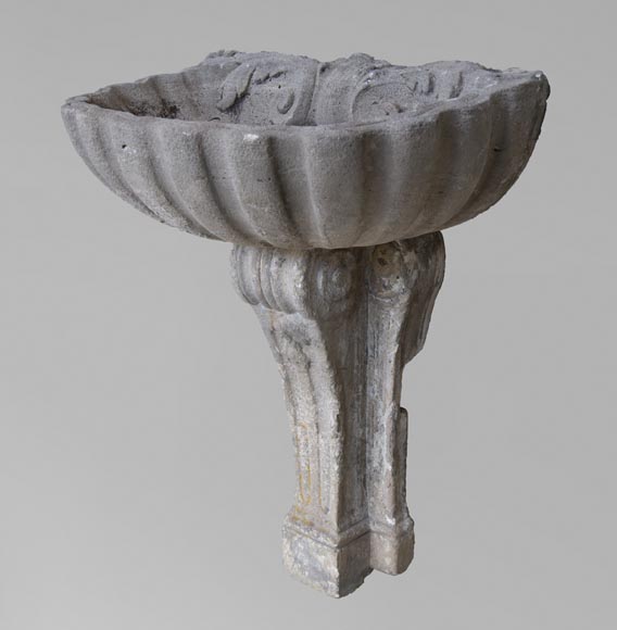 Ancient stone baptismal font - Fountains, wells, basins