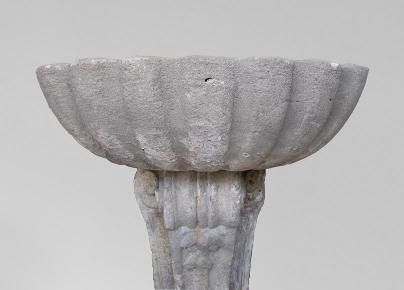 Ancient stone baptismal font - Fountains, wells, basins