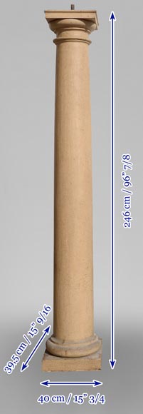 Batch of six antic Doric columns - Architectural elements, staircase ...