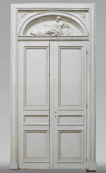Antique Louis XVI style door with allegorical bas-relief - Doors