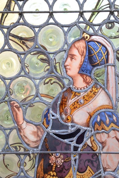 Neo-Renaissance style stained glass with characters - Stained glasses