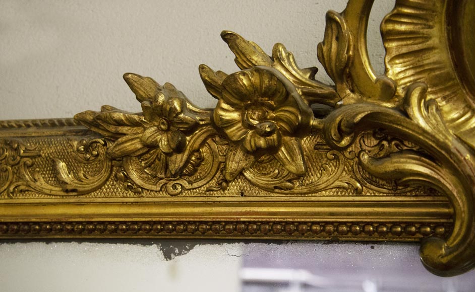 Trumeau ancien de style Régence - Glaces, miroirs et trumeaux