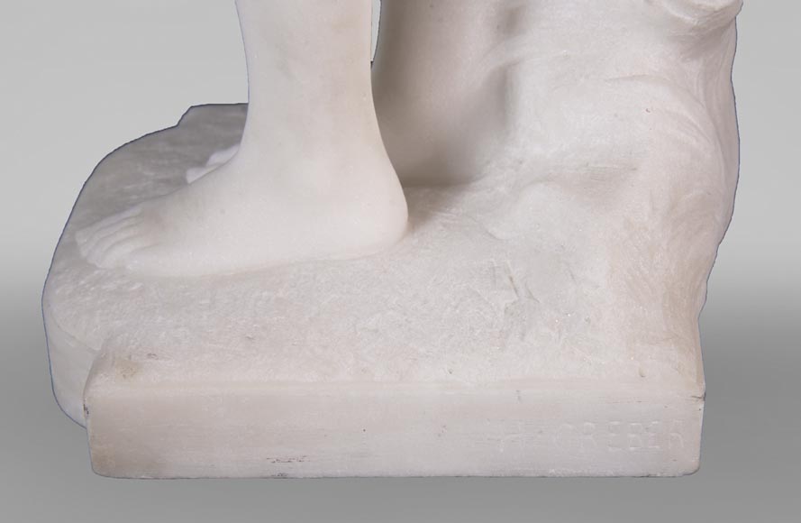 Henri Léon GREBER (1855-1941) - "La Printemps" sculpture in white ...