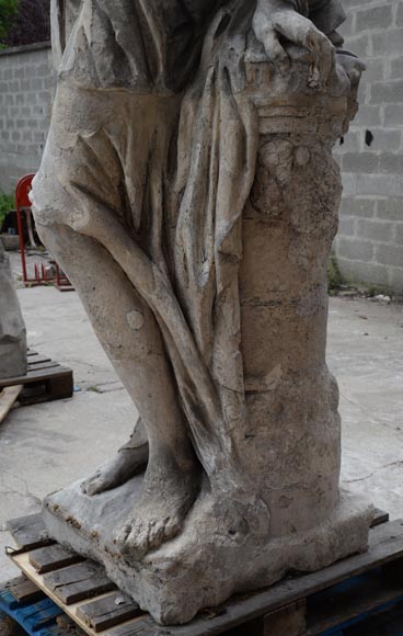 French School, Impressive stone sculpture of a feminine allegory, End ...