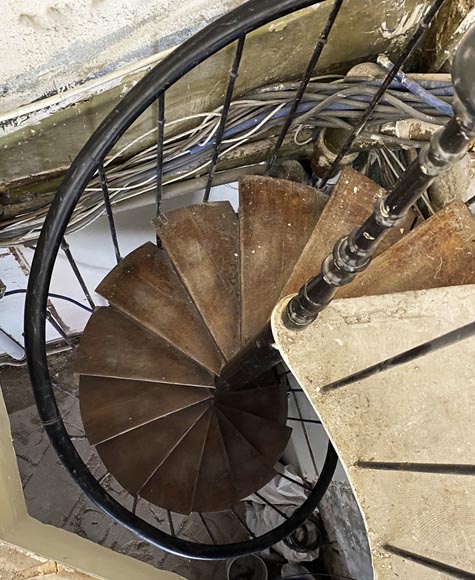Antique wooden spiral staircase from the 19th century - Architectural ...