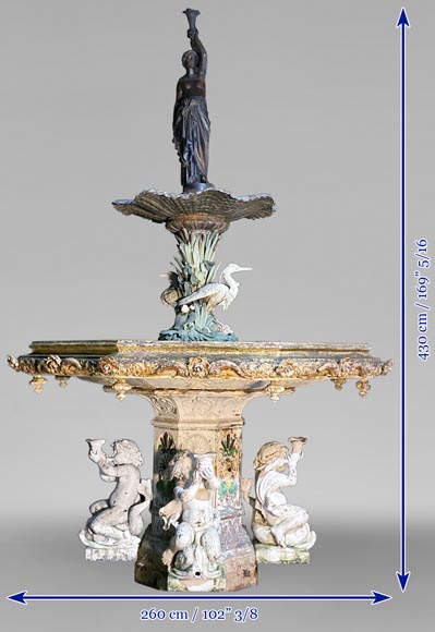 VAL D’OSNE Foundry - Exceptional Renaissance style fountain Model ...