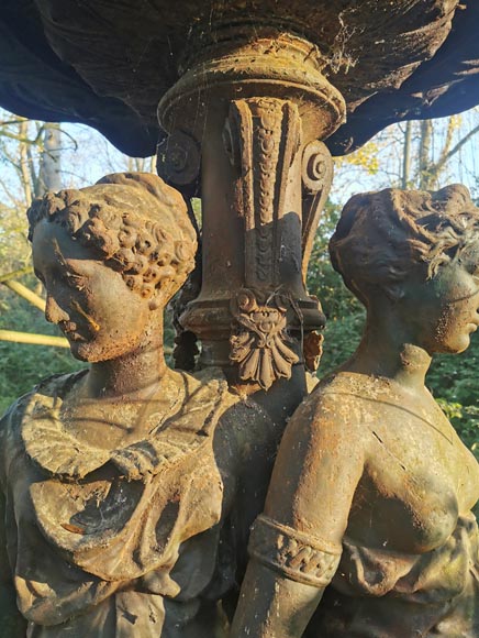 DUCEL from Germain PILON, Cast iron fountain “the Three graces ...