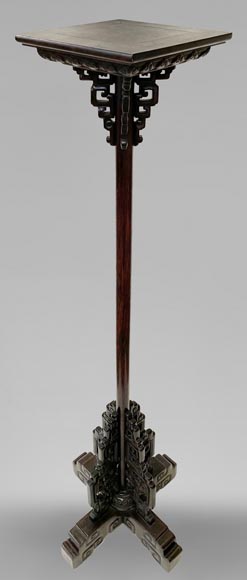 Japanese stand made of blackened wood, late 19th century - Gueridons ...