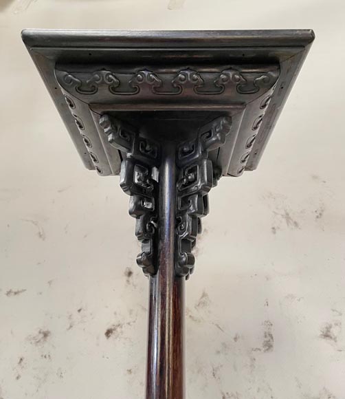 Japanese stand made of blackened wood, late 19th century - Gueridons ...