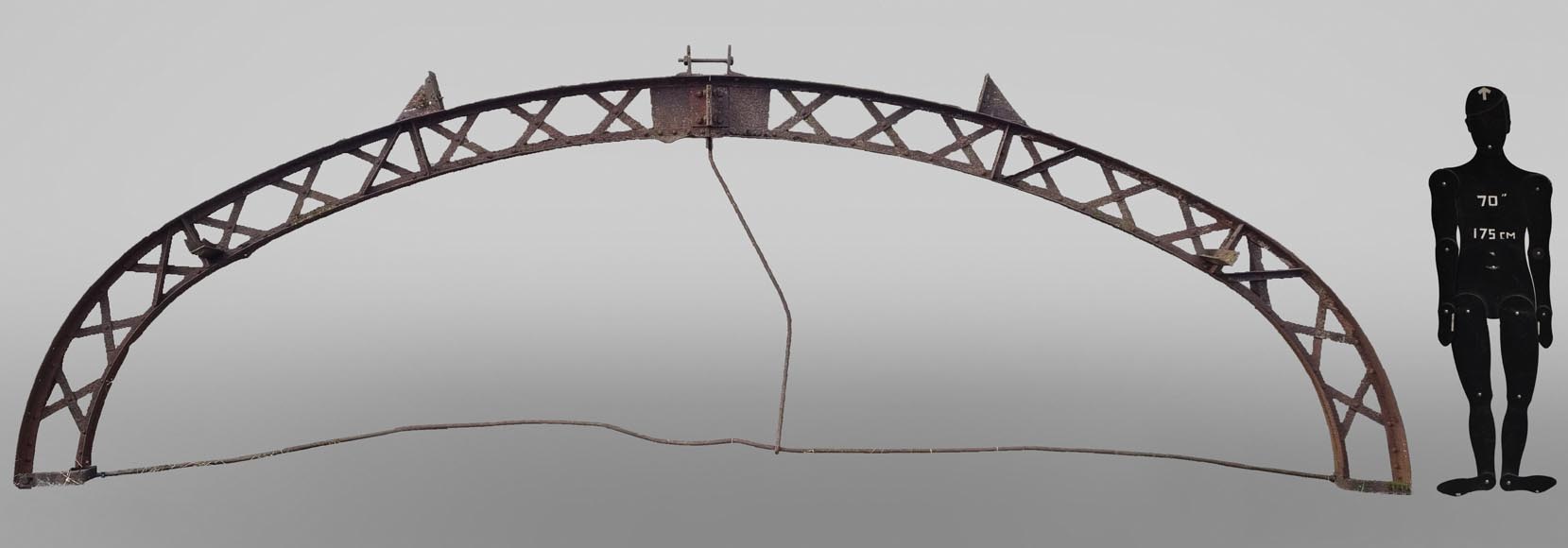 Set of twelve metallic structure shaped as an arc, 19th century ...