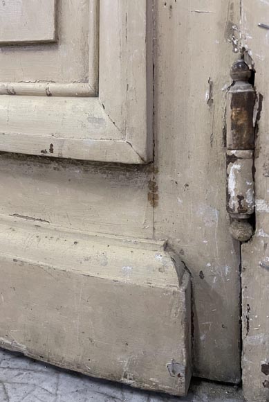 Porte ancienne simple en chêne avec châssis - Portes