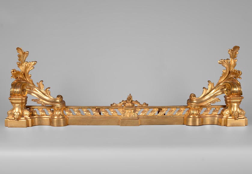 Fire fender with acanthus leaves - Firedogs, andirons