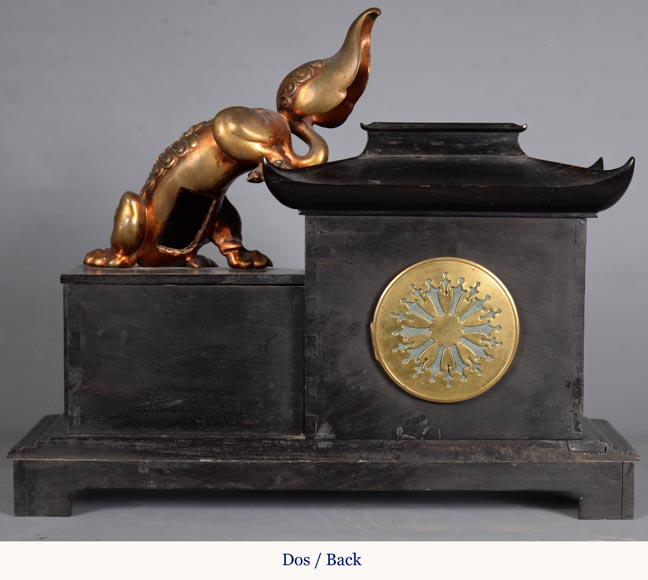Gabriel VIARDOT (attributed to), Clock shaped as a pagoda with a Foo ...