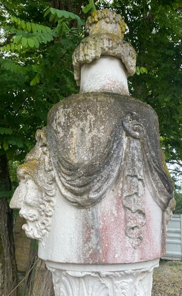 Regence style garden fountain with double basin in stone - Fountains ...