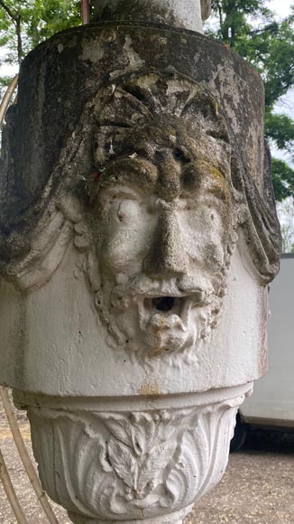 Regence style garden fountain with double basin in stone - Fountains ...