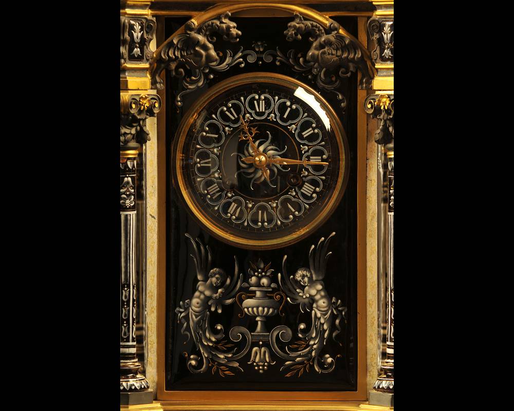 Paul SOYER, Bronze, Gilded Bronze and Enameled Clock, circa 1860 ...