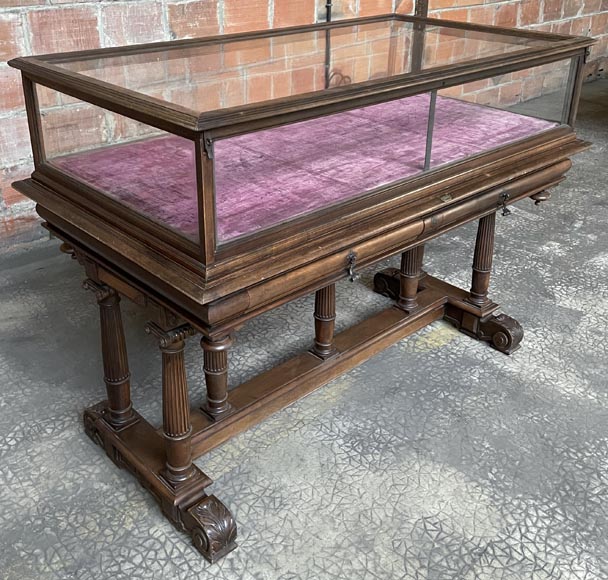 Set of 4 Napoleon III-style walnut display cases - Bookcases, desks ...