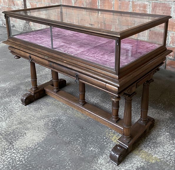 Set of 4 Napoleon III-style walnut display cases - Bookcases, desks ...