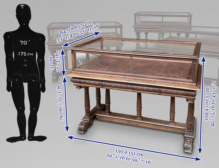 Set of 4 Napoleon III-style walnut display cases - Bookcases, desks ...