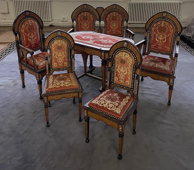 Orientalist living room furniture set - Antique Dining Room Sets