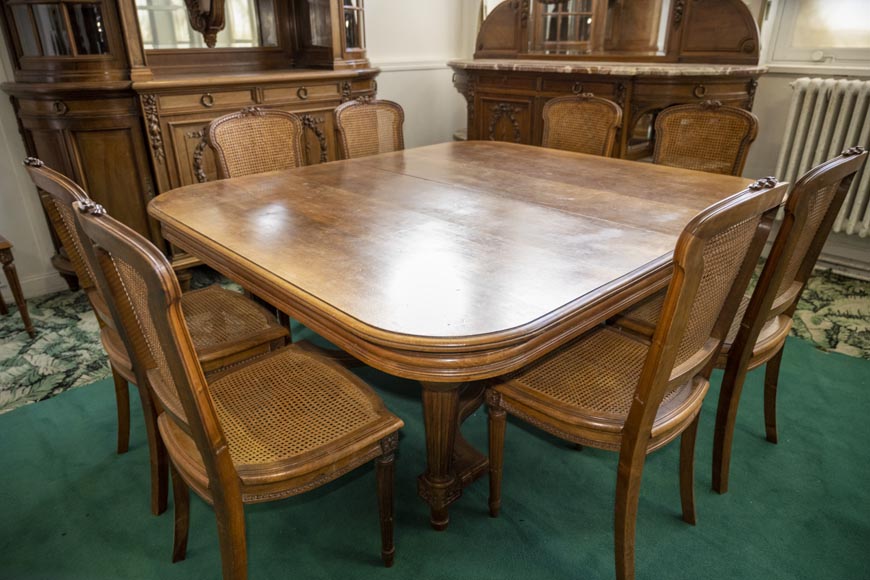 Louis XVI style dining room carved in walnut wood - Antique Dining Room ...