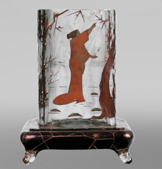 Eugène ROUSSEAU, Vase with Japanese Picker, circa 1870-1880 - Objects